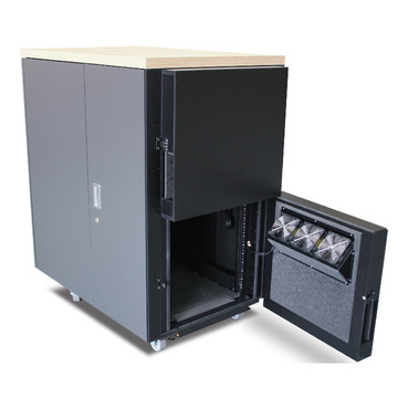 APC NetShelter CX, 24U, Soundproof Server Rack Enclosure, 100V to 120V ...