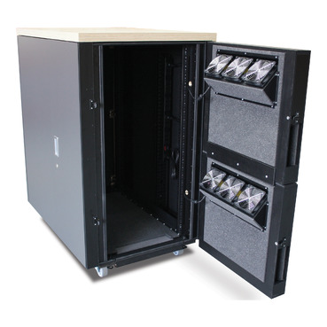APC NetShelter CX, 24U, Soundproof Server Rack Enclosure, 100V to 120V ...