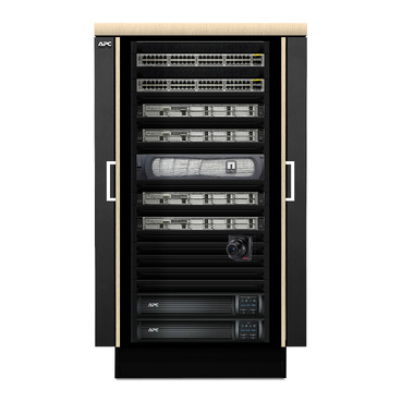 APC NetShelter CX, 24U, Soundproof Server Rack Enclosure, 100V to 120V ...