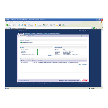 AP9921X - APC Battery Management System | Schneider Electric