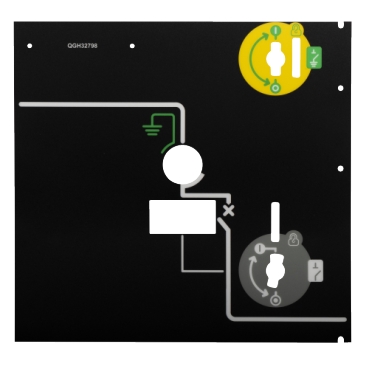 SPKQGH32798 - Cubierta frontal, SM6-24, pieza de repuesto, panel mímico ...