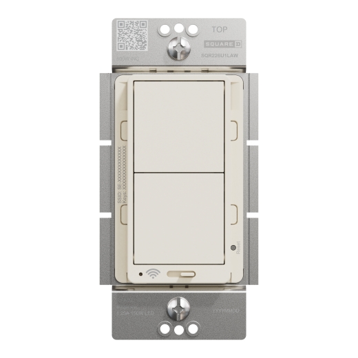 Dimmer, X Series, rocker, 600W, single pole, 3 way, Wi-Fi connected ...