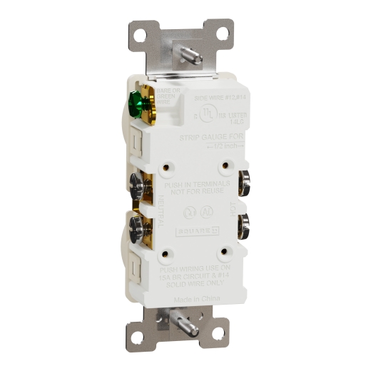 Socket-outlet, X Series, 15A, standard, duplex, tamper resistant ...