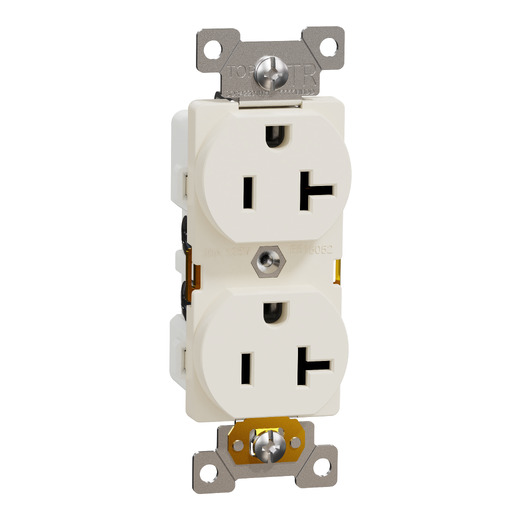 Socket-outlet, X Series, 20A, standard, duplex, tamper resistant ...