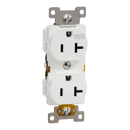 Socket-outlet, X Series, 20A, standard, duplex, tamper resistant ...