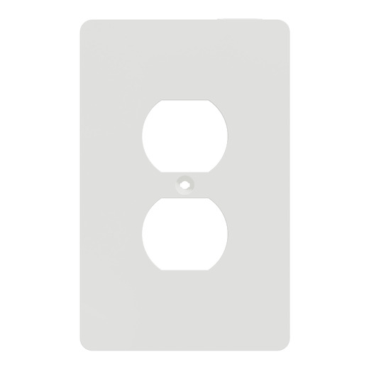 Cover frame, X Series, for duplex socket-outlet, 1 gang, screw fixed, mid sized, white, matte finish