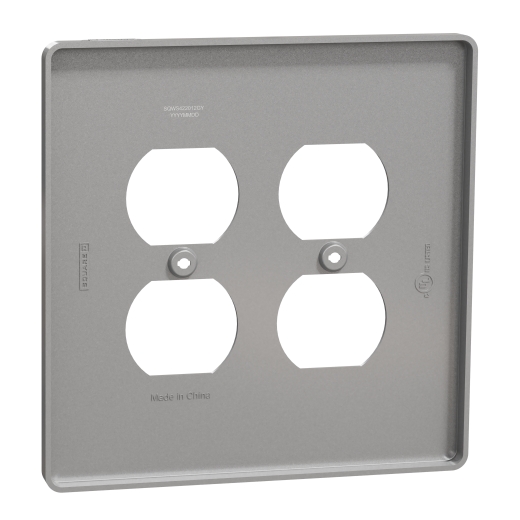 Cover frame, X Series, for 2 duplex socket-outlet, 2 gangs, screw fixed ...