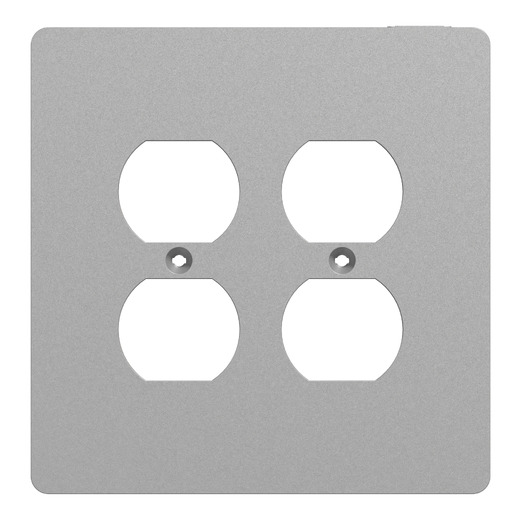 Cover frame, X Series, for 2 duplex socket-outlet, 2 gangs, screw fixed, mid sized, gray, matte ...