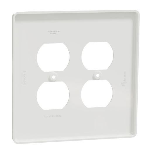 Cover frame, X Series, for 2 duplex socket-outlet, 2 gangs, screw fixed ...