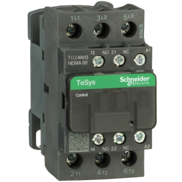 T02AN13G7 - Contactor, Tesys N Contactors, nonreversing, 3P, 3phase, 9A ...