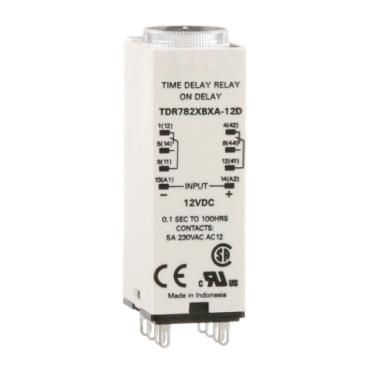 TDR782XBXA-12D - Time delay relay, Harmony SE Relays, DPDT, 100ms to ...