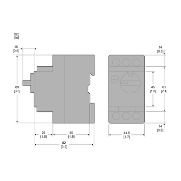 GV2P20 - Motor circuit breaker. TeSys GV2. 3P. 13-18 A. thermal ...