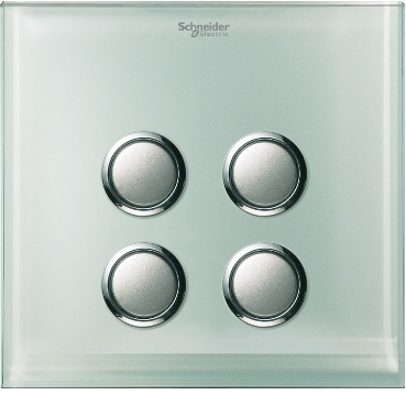 UC24SW_XGL - Ulti-ELV - 4 gang switch cover plate (crystal glass ...