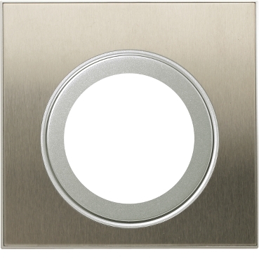 UC426-16FS_302 - 1 Gang 16A Schuko Socket Cover Plate, Silver Hairline ...