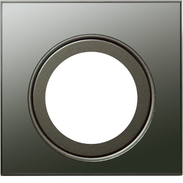 UC426-16FS_303 - 1 Gang 16A Schuko Socket Cover Plate, Black Mirror ...