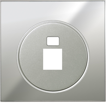 UDC31RJ_301 - 1 Gang Telephone/Data Socket Cover Plate, Silver Mirror ...