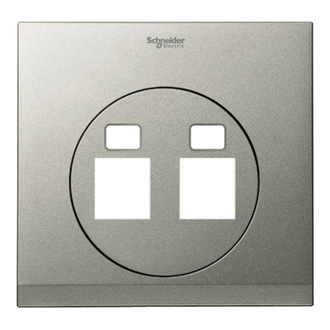 UDC32TD_XBS - Ulti - 2 gang RJ45 data socket cover plate (brushed ...