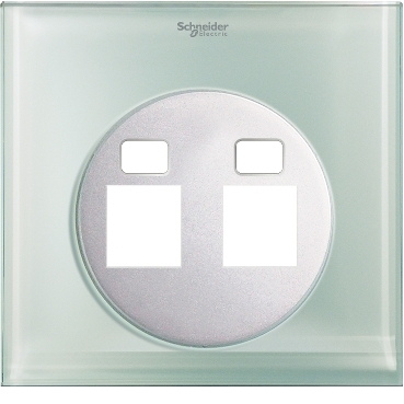 UDC32TD_XGL - Ulti - 2 gang RJ45 data socket cover plate (crystal glass ...