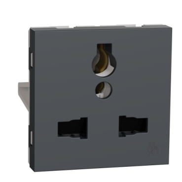 UNS13INTSK2M_GY - Unica Pure, 13A, International Socket outlet with ...