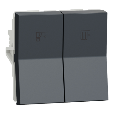 UNSCURTAINSW2M_GY - Shutter control switch, Unica Pure, 2 module ...