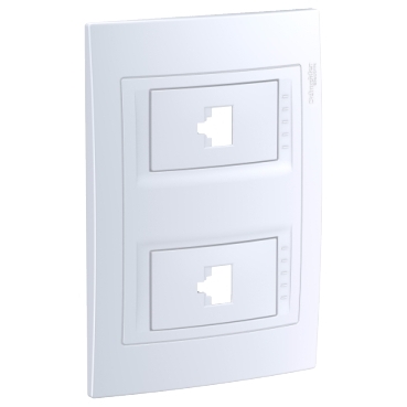 WDA106491 - CONJ. BASE 2 ADAP P/CONECTOR RJ45 S1 BCO | Schneider ...
