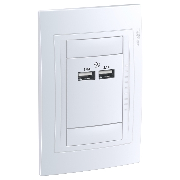 WDA107921 - Conjunto armado 2 tomas cargadores USB 2.1A 127/220V 2 ...