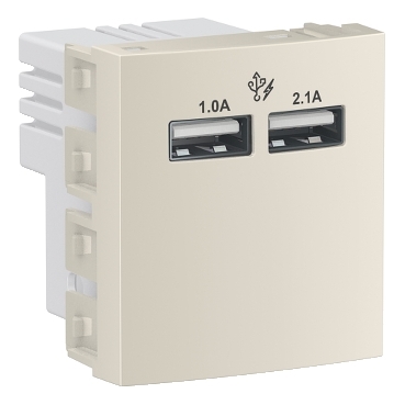 WDA109823 - Módulo 2 tomas cargadores USB 2.1A 127/220V 2 módulos Base ...