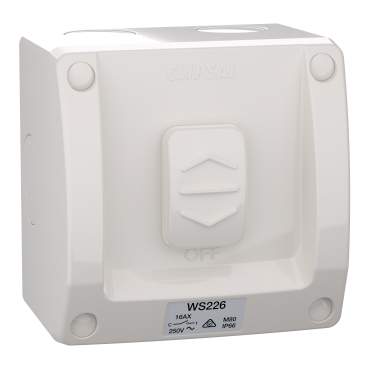WS226-RG - Switch, Weathershield, 1-Gang, 16AX, 250VAC, IP66 ...