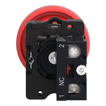 XA2EC42 - Complete push button, Easy Harmony XA2, plastic, red mushroom head 40mm, 22mm, 1NC ...
