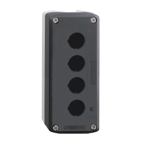 XALD04 - dark grey empty enclosure lid with light grey base - 4 cut ...