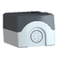 XALD02 - Empty enclosure, plastic, dark grey lid, for push button Ø22 ...