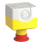 XALK178H7 - Harmony, yellow control station, red mushroom head push ...