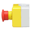 XALK198H7 - Harmony, yellow control station, red mushroom head push ...