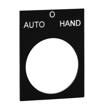ZB2BY2385 - 图例 - 30 x 40 mm - 黑 - AUTO-O-HAND | Schneider Electric