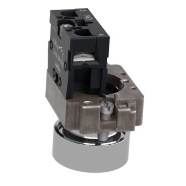 XB2BA21C - Complete push button, Easy Harmony XB2, metal, flush, black, 22mm, spring return ...