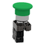 XB2BC31C - Complete push button, Easy Harmony XB2, metal, green, mushroom head 40mm, 22mm, 1NO ...