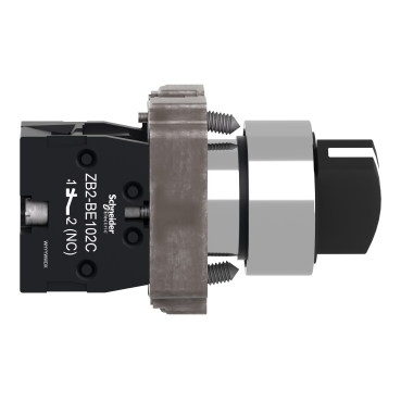 XB2BD21C - Complete selector switch, Easy Harmony XB2, metal, black ...