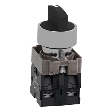 XB2BD33C - Complete selector switch, Easy Harmony XB2, metal, black ...