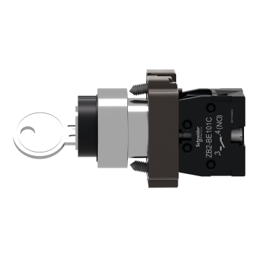 XB2BG21C - Key selector switch, Easy Harmony XB2, metal, black, 22mm ...