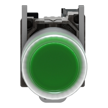 XB4BP31 - Push button, Harmony XB4, metal, projecting, green, 22mm ...