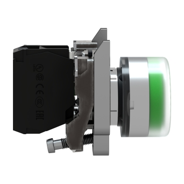 XB4BP31 - Push button, Harmony XB4, metal, projecting, green, 22mm ...