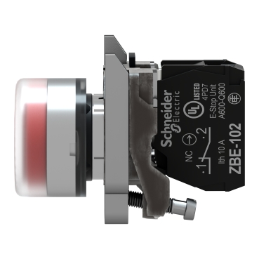 XB4BP42 - Pulsador rojo Ø 22mm, retorno de resorte, 1 NC | Schneider ...