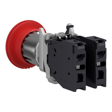 XB4BS8445GEX - Complete emergency stop push button, Harmony XB4, Explosive atmosphere, TURN TO ...