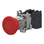 XB4BS8445GEX - 22mm push button, Harmony XB4, metal base, red turn to release emergency stop ...