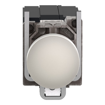 XB4BV5B1 - white complete pilot light Ø22 plain lens with integral LED ...