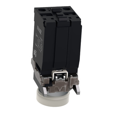 XB4BV5B1 - white complete pilot light Ø22 plain lens with integral LED ...