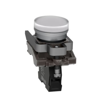 XB4BVB1 - Pilot light, Harmony XB4,metal, white, 22mm, universal LED ...