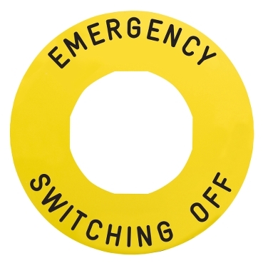 ZBY9360T - marked legend 60mm for emerg.switch.off - EMERGENCY ...