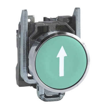 XB4BA3345 - complete pushbutton XB4 - Ø22 mm - spring return ...