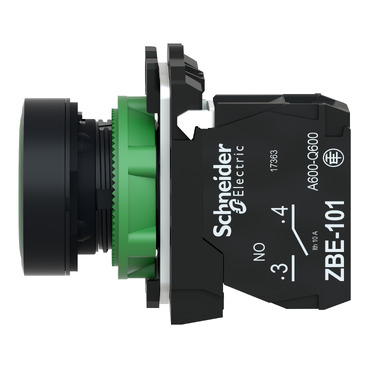 XB5AA31 - Push button, plastic, flush, green, Ø22, spring return ...
